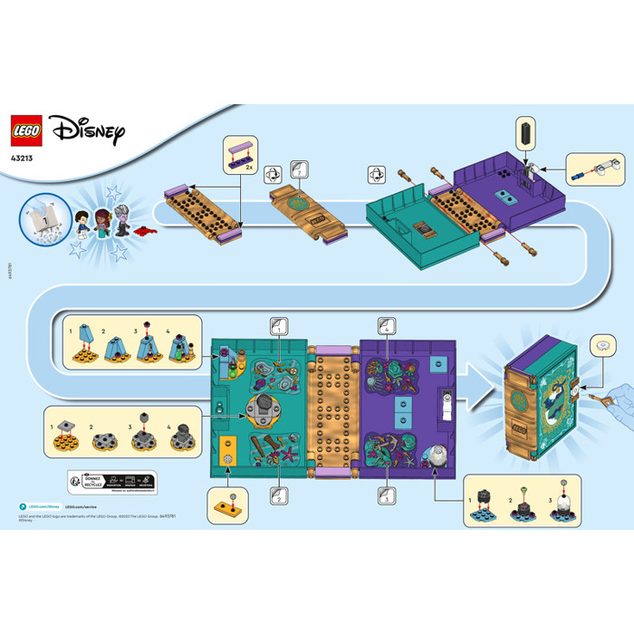 LEGO The Little Mermaid Story Book Set 43213 Instructions | Brick Owl