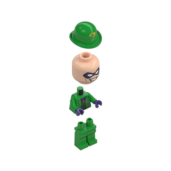 LEGO The Riddler with Bright Green Outfit and Hat Minifigure | Brick ...