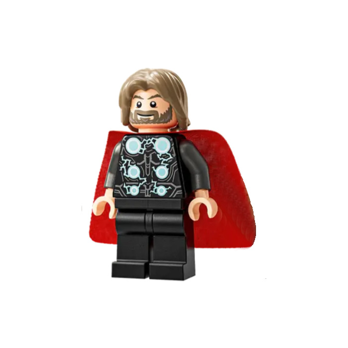 LEGO Thor with Black Suit and Dark Tan Tousled Hair Minifigure ...