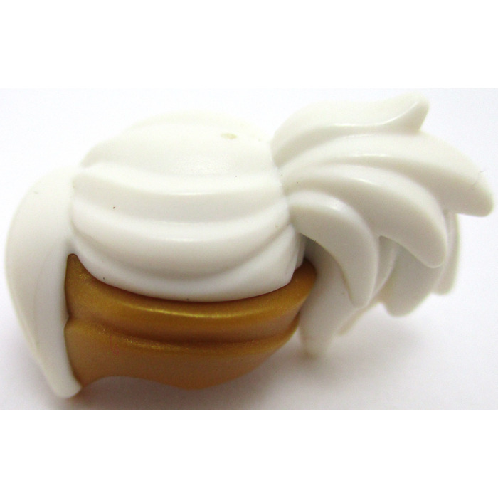 LEGO Tiara and White Hair with Bangs and Ponytail (35685) | Brick Owl ...