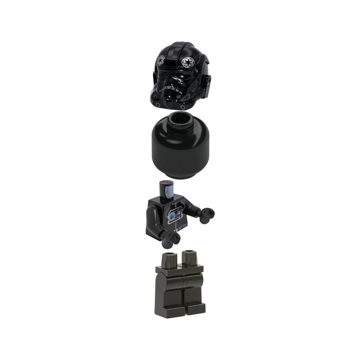 LEGO TIE Fighter Pilot with Black Head and TIE Defender Markings ...