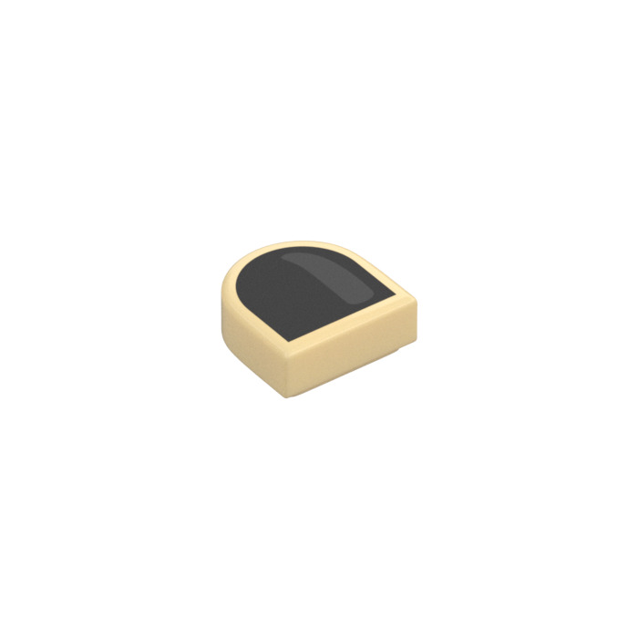 LEGO Tile 1 x 1 Half Oval with Black Nail (24246) | Brick Owl - LEGO ...