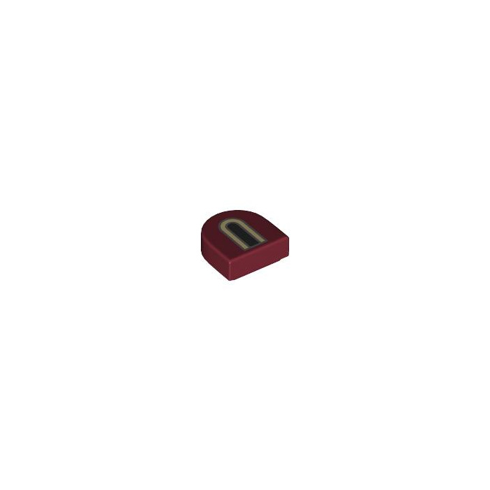 LEGO Tile 1 x 1 Half Oval with Castle Window (24246) | Brick Owl - LEGO ...