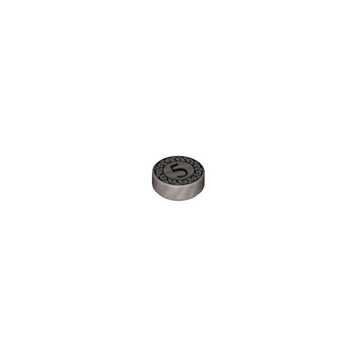 LEGO Tile 1 x 1 Round with 5 Coin (17968 / 98138) | Brick Owl - LEGO ...