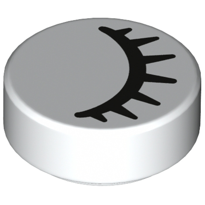 LEGO Tile 1 x 1 Round with Closed Eye and Lashes (19241 / 98138 ...