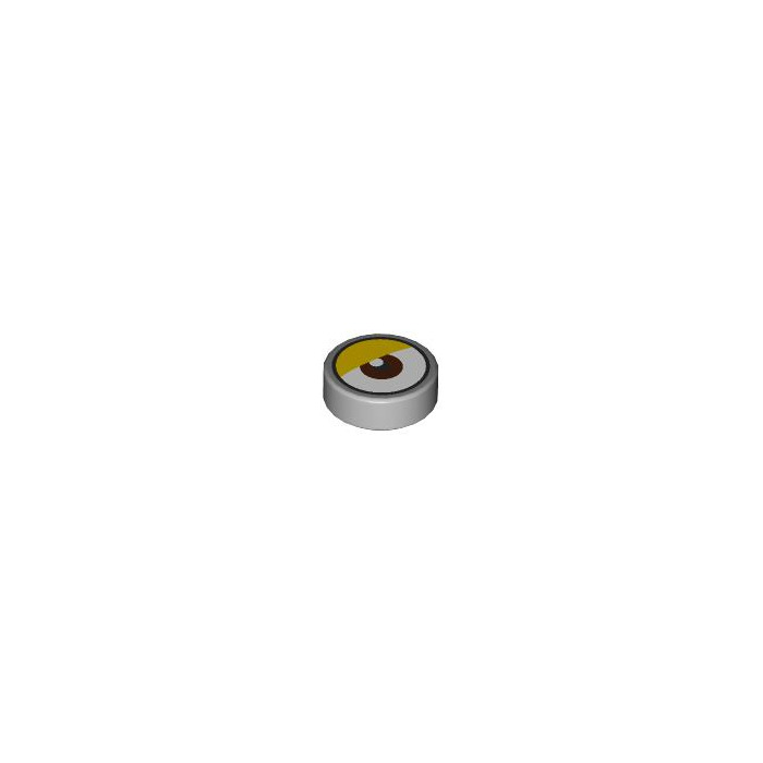 LEGO Tile 1 x 1 Round with Eye and Orange Eyelid (35380 / 108463 ...