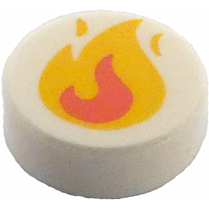 LEGO Tile 1 x 1 Round with Flame (35380) | Brick Owl - LEGO Marketplace
