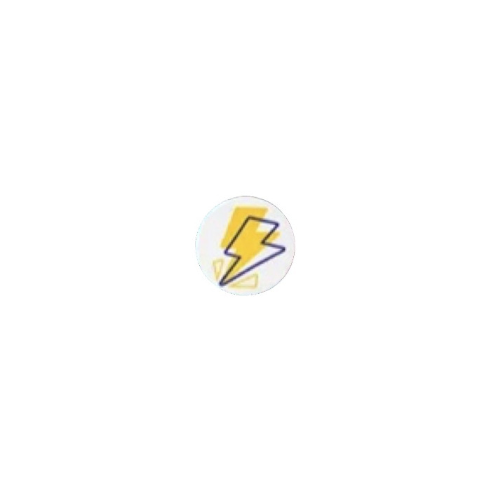 LEGO Tile 1 x 1 Round with Lightning Bolt (35380) | Brick Owl - LEGO ...
