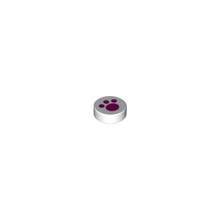 LEGO Tile 1 x 1 Round with Paw Print (35380 / 48270) | Brick Owl - LEGO ...