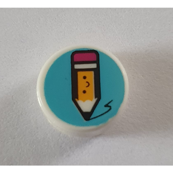 LEGO Tile 1 x 1 Round with Pencil (35380) | Brick Owl - LEGO Marketplace