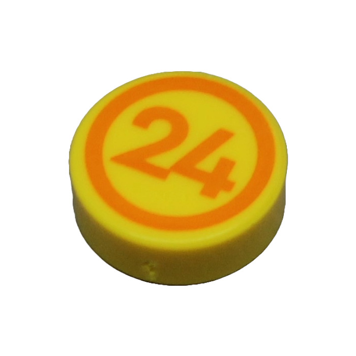 LEGO Tile 1 x 1 Round with Play Day ‘24’ Number (35380) | Brick Owl ...