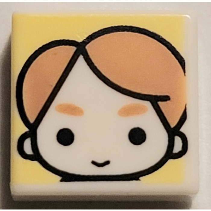 LEGO Tile 1 x 1 with Cedric Diggory Face with Groove (3070) | Brick Owl ...