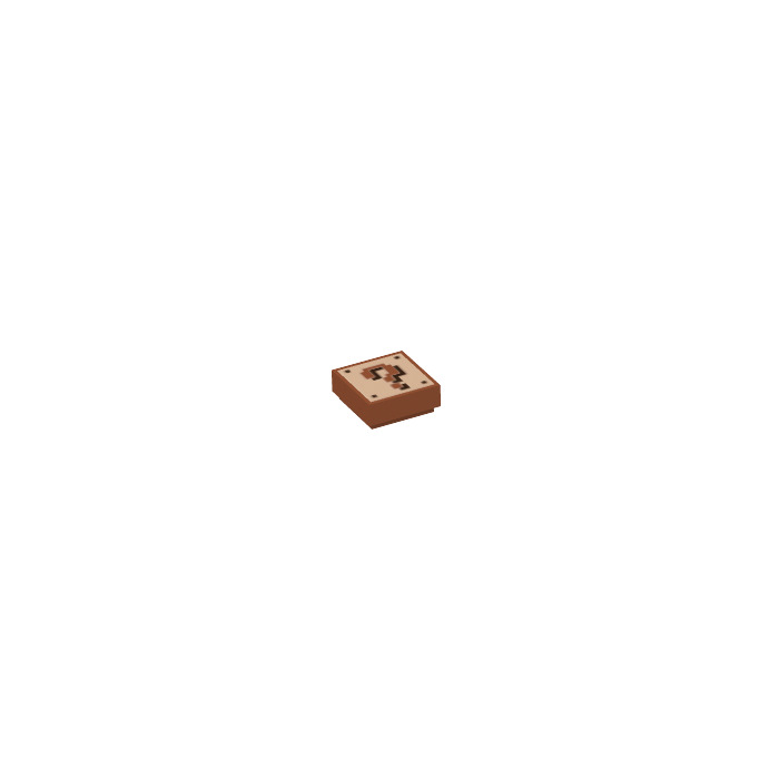 LEGO Tile 1 x 1 with Pixelated Light Brown Question Mark with Groove ...
