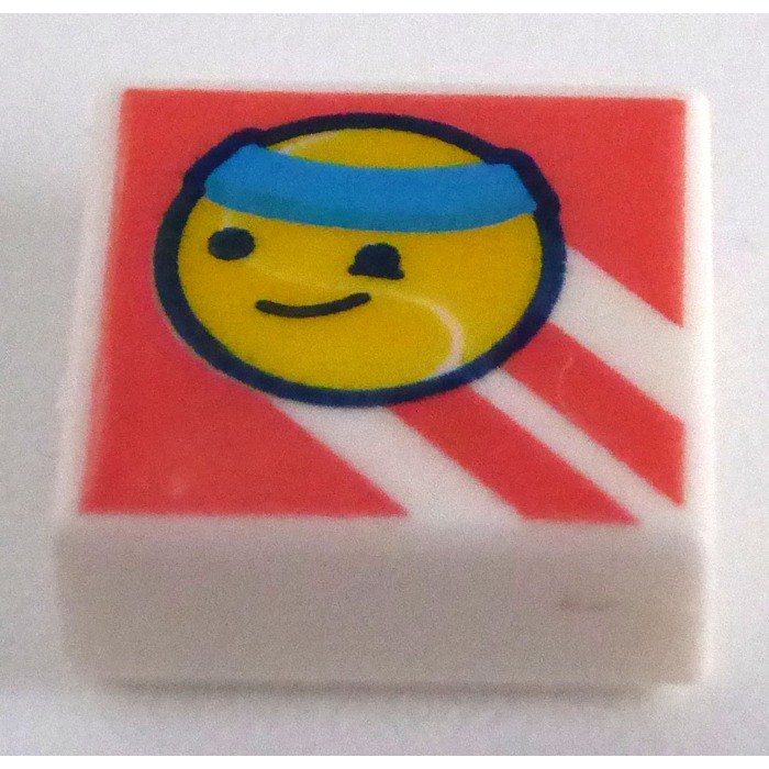 LEGO Tile 1 x 1 with Yellow Tennis Ball with Face with Groove (3070 ...