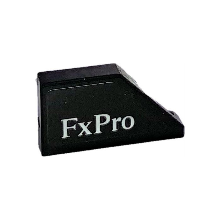 LEGO Tile 1 x 2 45° Angled Cut Left with Fx Pro Sticker (5091) | Brick ...