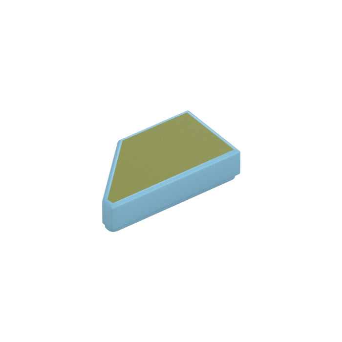 LEGO Tile 1 x 2 45° Angled Cut Right with Olive Green (5092 / 106756 ...