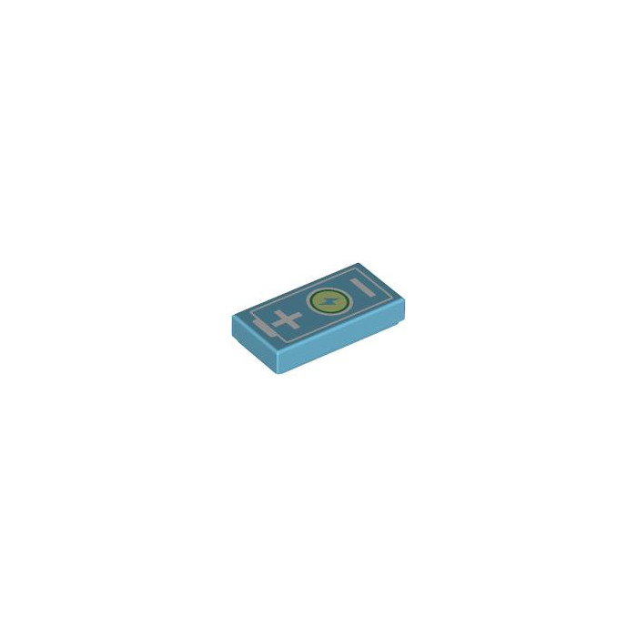 LEGO Tile 1 x 2 with Battery with Lightning Bolt with Groove (3069 / ...
