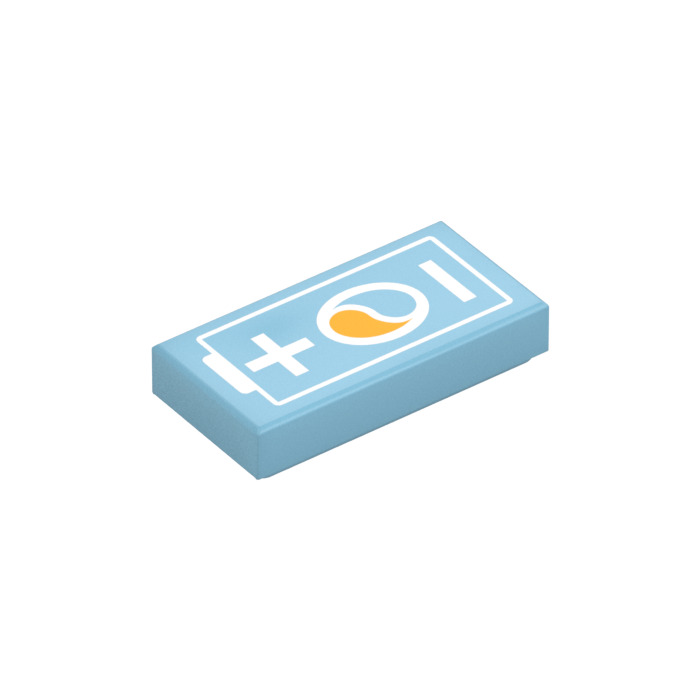 LEGO Tile 1 x 2 with Battery with OctanE Logo with Groove (3069 / ...
