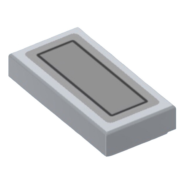 LEGO Tile 1 x 2 with Black Border Sticker with Groove (3069) | Brick ...