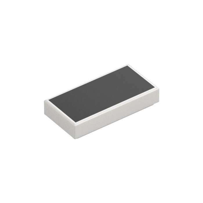LEGO Tile 1 x 2 with Black Rectangle with Groove (3069 / 111635 ...