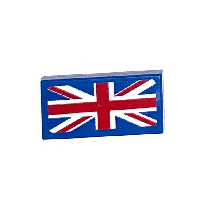 LEGO Tile 1 x 2 with British Flag Sticker with Groove (3069) | Brick ...