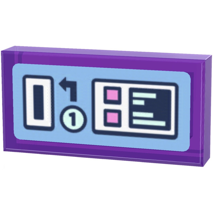 LEGO Tile 1 x 2 with Coin Slot Sticker with Groove (3069) | Brick Owl ...