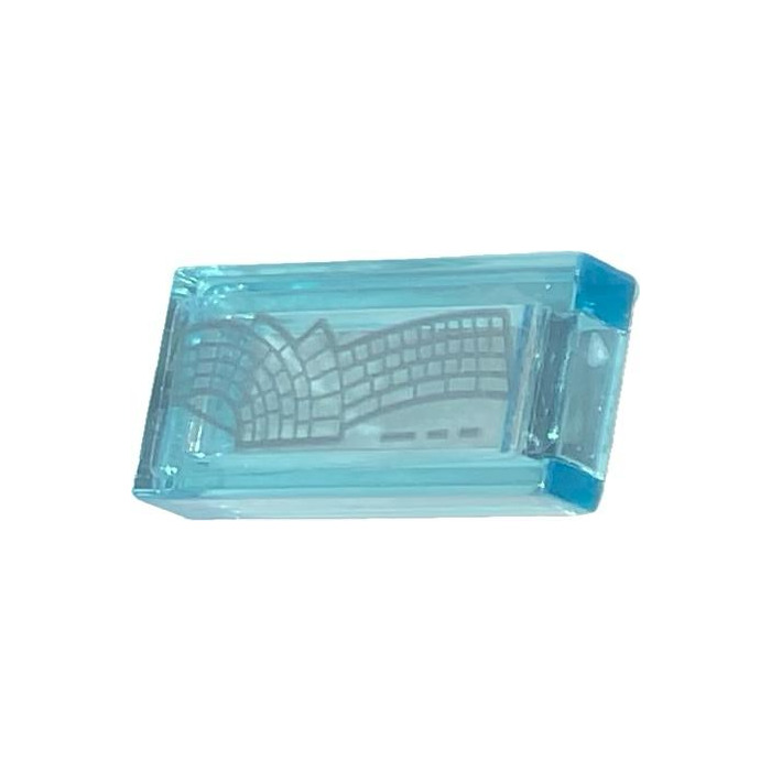 LEGO Tile 1 x 2 with Computer Keyboard Sticker with Groove (3069 ...