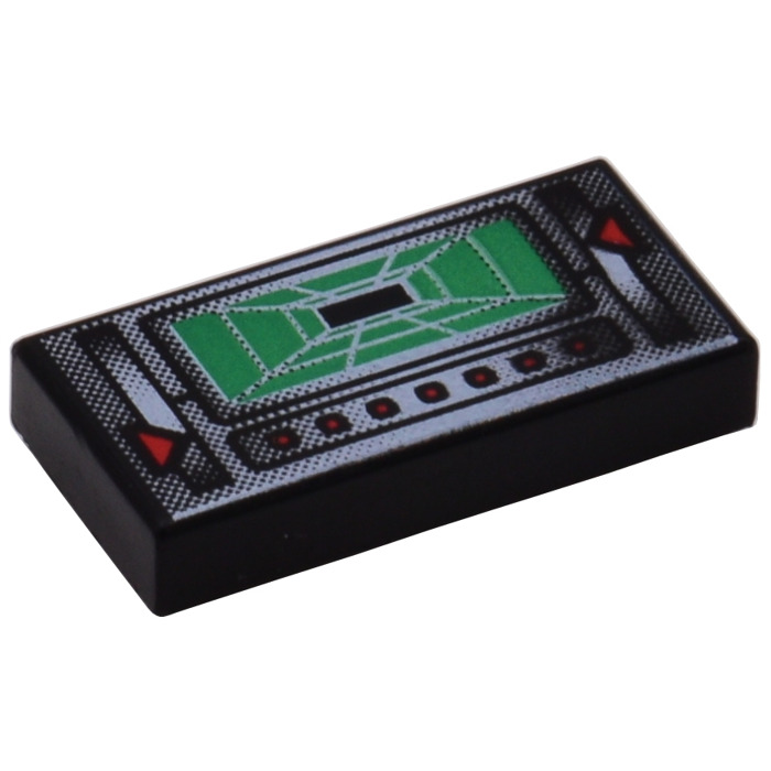 LEGO Tile 1 x 2 with Control Panel & Green Screen with Groove (3069 / ...