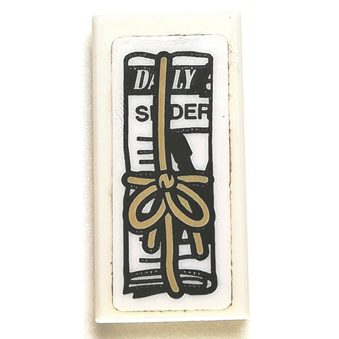 LEGO Tile 1 x 2 with 'Daily Bugle' Newspaper Tied Bundle Sticker with ...