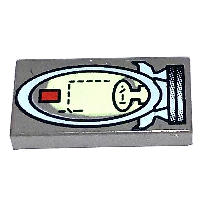 LEGO Плочка 1 x 2 с Elliptical Display с Groove (3069 / 84531) | Brick ...