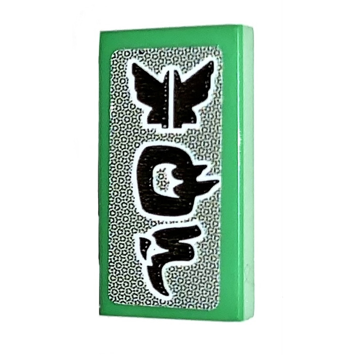 LEGO Tile 1 x 2 with GS Ninjago letters Sticker with Groove (3069 ...