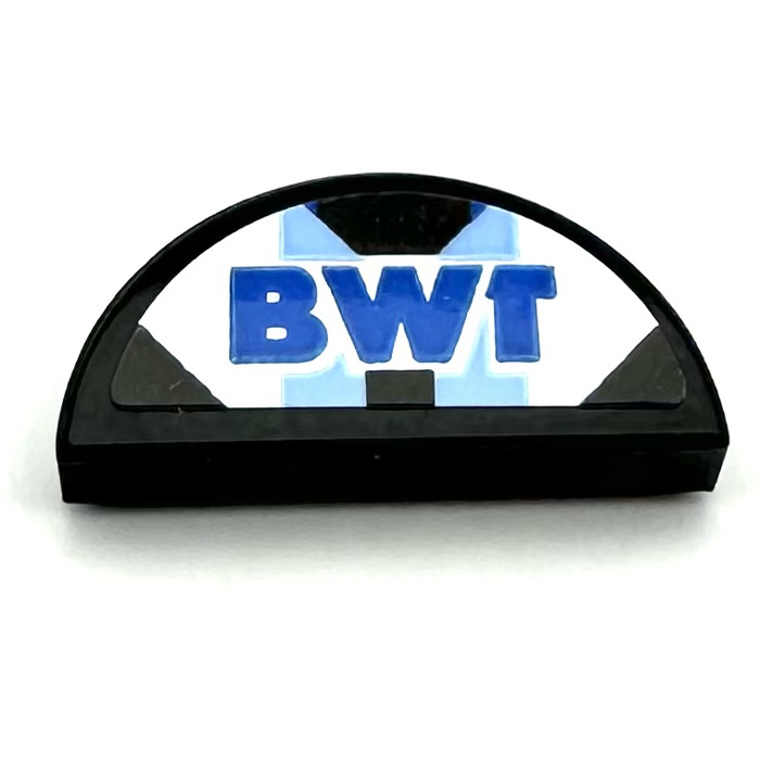 LEGO Tile 1 x 2 with Half Circle with BWT Sticker | Brick Owl - LEGO ...