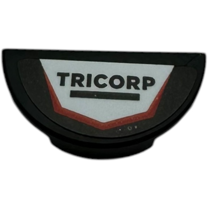 LEGO Tile 1 x 2 with Half Circle with TRICORP Sticker (1748) | Brick ...
