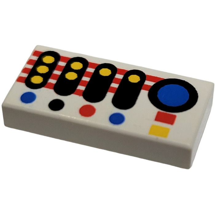 LEGO Tile 1 x 2 with Levers and Controls with Groove (3069 / 82526 ...
