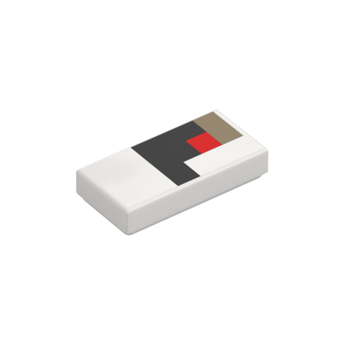 LEGO Tile 1 x 2 with Pixelated Iron Golem Eye (Right) with Groove (3069 ...