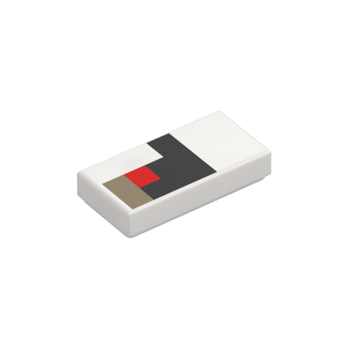 LEGO Tile 1 x 2 with Pixelated Iron Golem Eye (Right) with Groove (3069 ...