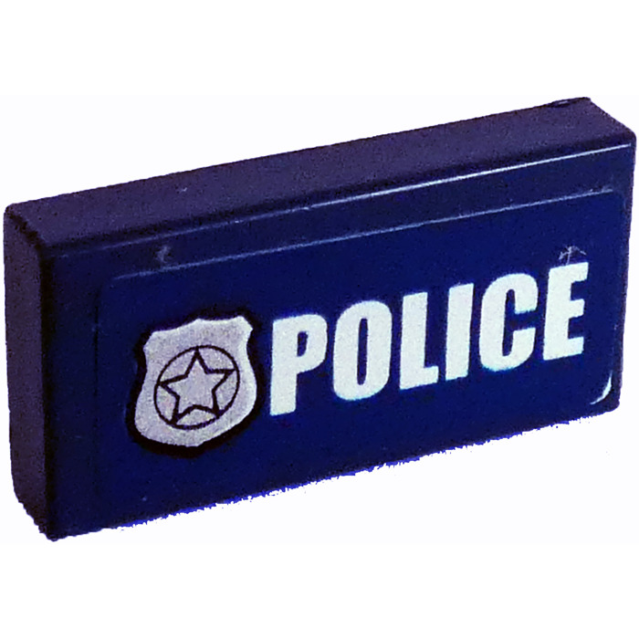 LEGO Tile 1 x 2 with Police Badge Sticker with Groove (3069) | Brick ...