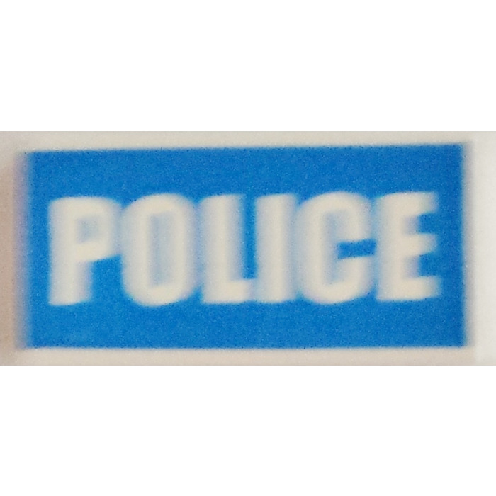 LEGO Tile 1 x 2 with Police Sticker with Groove (3069) | Brick Owl ...