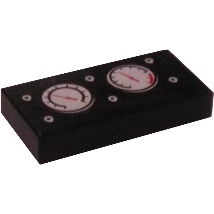 LEGO Tile 1 x 2 with Train Gauges Sticker with Groove (3069) | Brick ...