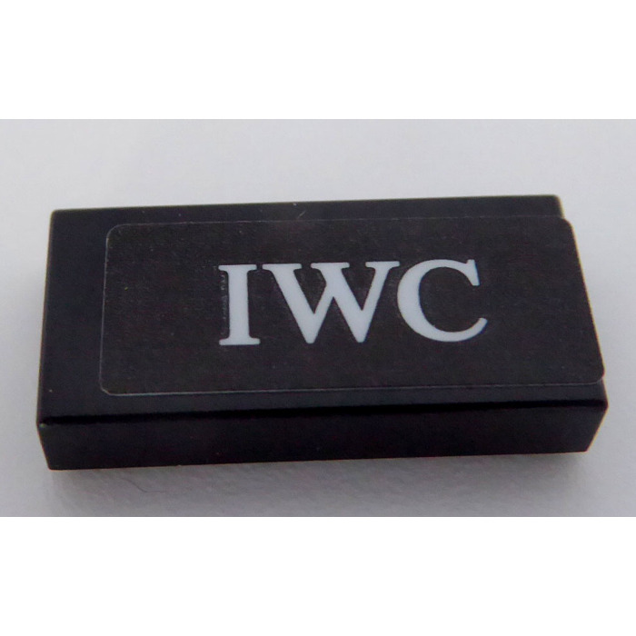 LEGO Tile 1 x 2 with White 'IWC' Sticker with Groove (3069) | Brick Owl ...