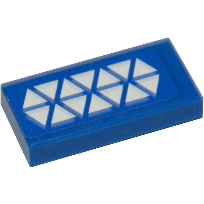 LEGO Tile 1 x 2 with White Triangles Sticker with Groove (3069) | Brick ...