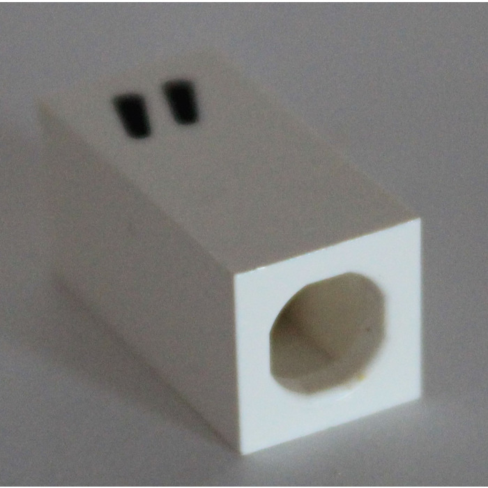 LEGO Tile 1 x 2 x 5/6 with Stud Hole in End with Black ' " ' (quotation ...