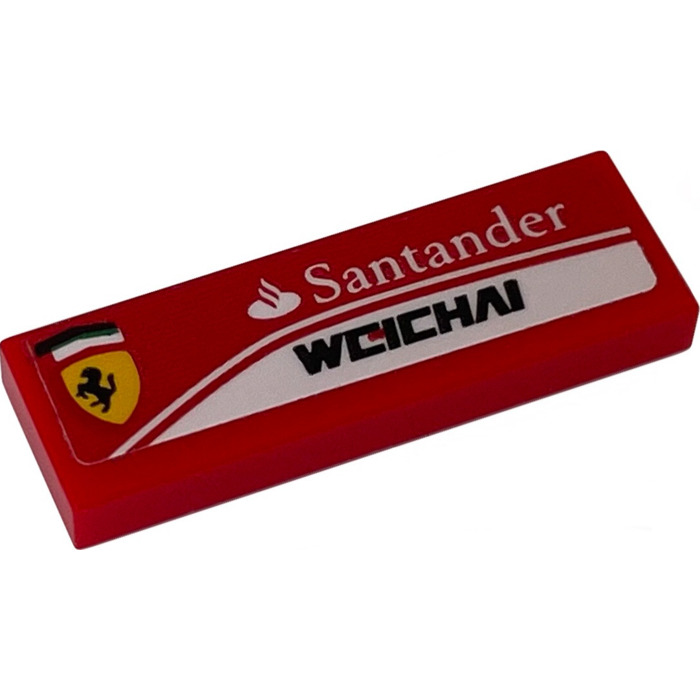 LEGO Tile 1 x 3 with Ferrari, Santander and WEICHAI Logos (Right ...