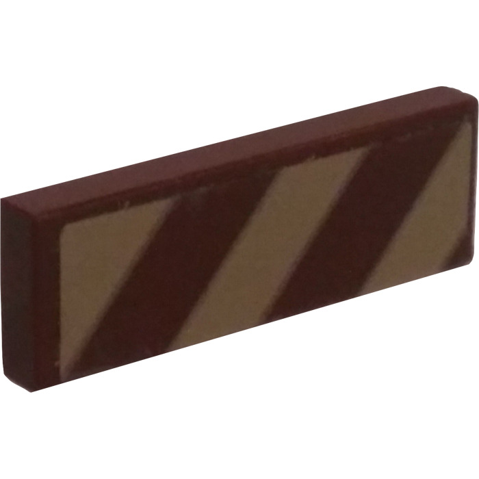 LEGO Tile 1 x 3 with Gold Diagonal Stripes (Left) Sticker (63864 ...