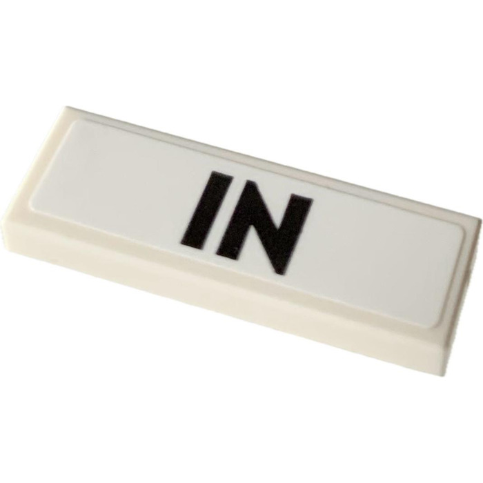 LEGO Tile 1 x 3 with IN Sticker (63864) | Brick Owl - LEGO Marketplace