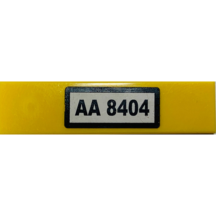 LEGO Tile 1 x 4 with AA 8404 License Plate Sticker (2431) | Brick Owl ...