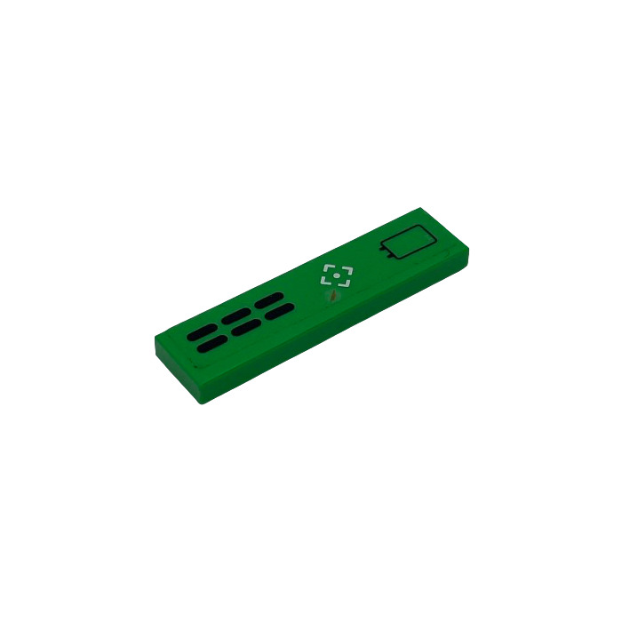 LEGO Tile 1 x 4 with Battery, Aim Symbol and 6 Black Boxes Sticker ...