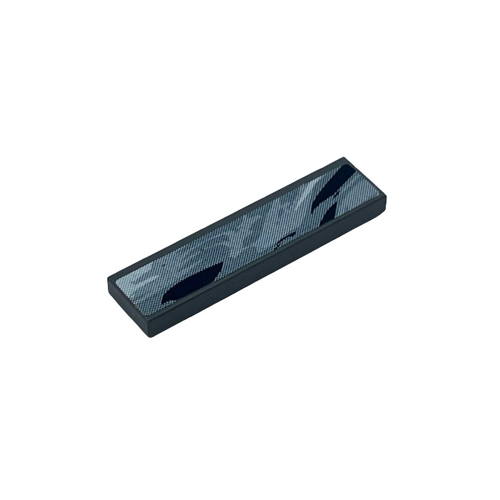 LEGO Tile 1 x 4 with Black and Gray Swirl (Model Right) Sticker (2431 ...