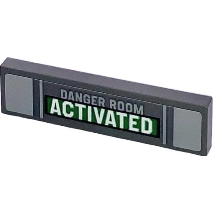 LEGO Tile 1 x 4 with Danger Room Activated Sticker (2431) | Brick Owl ...