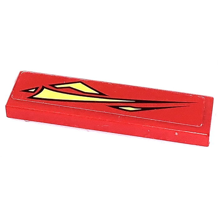 LEGO Tile 1 x 4 with Flame Banner (Left) Sticker (2431) | Brick Owl ...